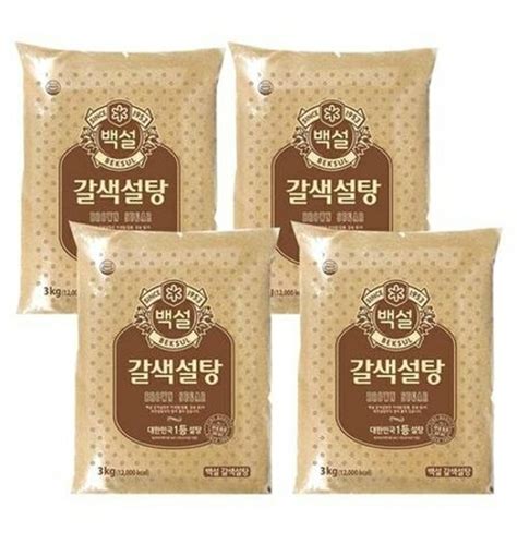 백설 갈색설탕 3kg 4개 티몬