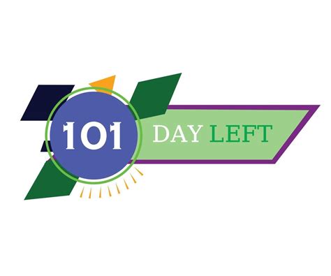 101 Days Left And Countdown Banner 27231521 Vector Art At Vecteezy