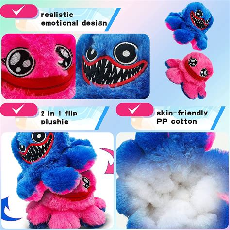 20cm Flip Stuffed Octopus Plushie Reversible Monster Horror Soft Plush