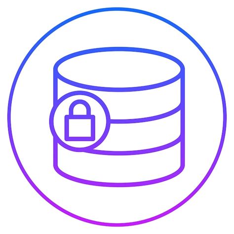 Premium Vector Database Lock Vector Illustration