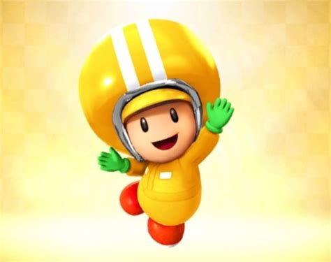 Yellow Pit Crew Toad R Mariokarttour