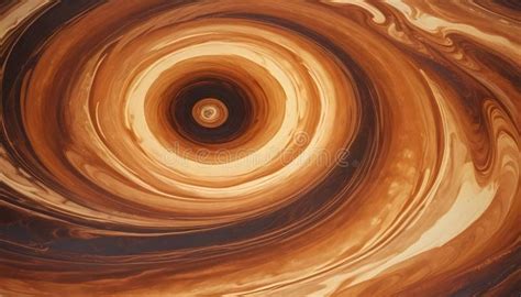A Spiraling Pattern With Concentric Circles In Shades Of Brown And Tan