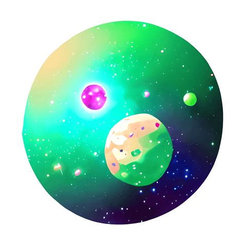 Create A Realistic Map In Space With Nebulas Planets And · Creative Fabrica