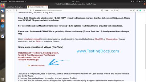 TestLink Install On Linux TestingDocs