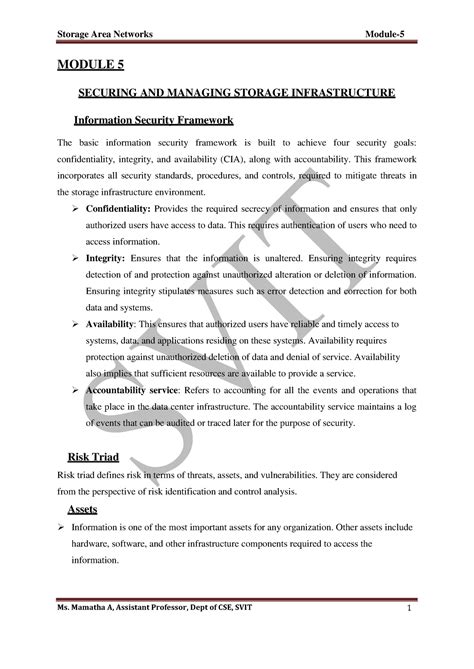 Module V Module 5 Securing And Managing Storage Infrastructure