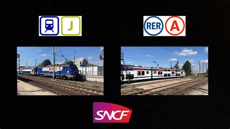 Transilien SNCF pour IDFM RER A Ligne J Départ dune BB27300