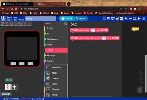 DAC Library In C Convert To UIflow M5Stack Community