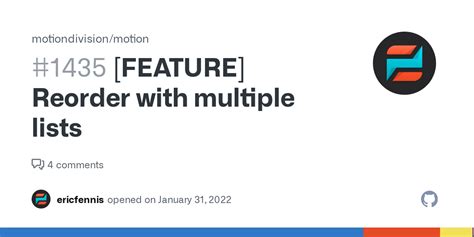 FEATURE Reorder With Multiple Lists Issue 1435 Motiondivision