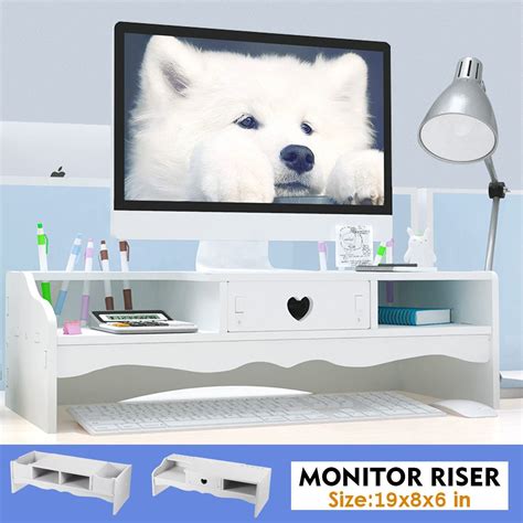 Computer Monitor Riser Stand Desktop Holder Laptop Vicedeal