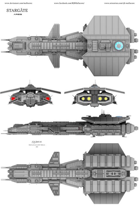 Artstation Stargate Excalibur And Ares Class 2022 Ryan Begemann
