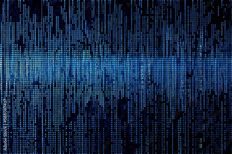 Binary Computer Matrix Code Data Stream Abstract Background Showing A Coding Transmission Over