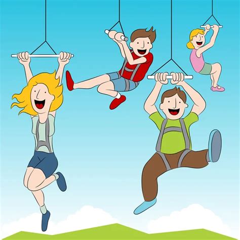 51 Zipline Stock Illustrations Depositphotos