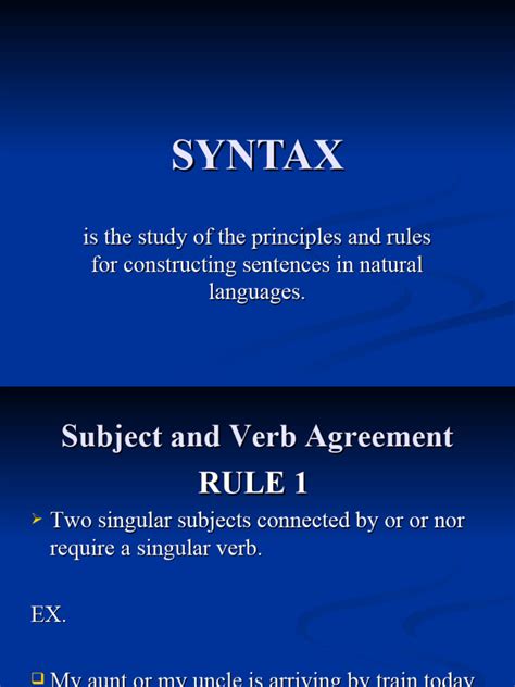 Syntax Download Free Pdf Grammatical Number Verb