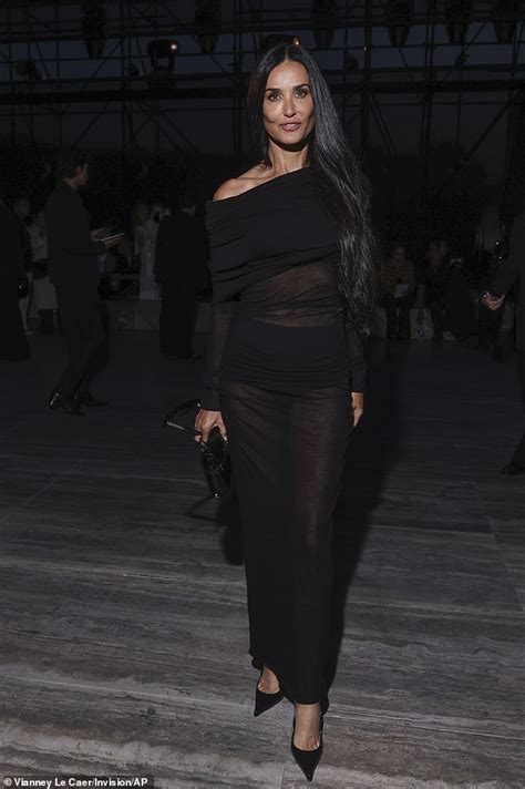 Demi Moore Suffers An X Rated Wardrobe Malfunction In A Sheer Black