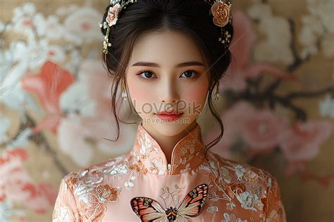 Young Girl Wearing Pink Cheongsam Picture And Hd Photos Free Download