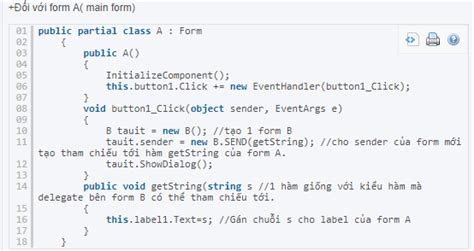 Sử Dụng Delegate Để Truyền Giá Trị Giữa Các Form C
