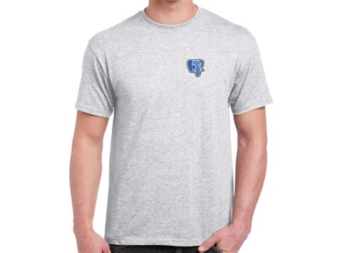 Postgresql T Shirt Ash Grey Hellotux