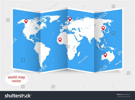 Vektor Stok Vector World Map Infographic Elements Tanpa Royalti 339342251 Shutterstock