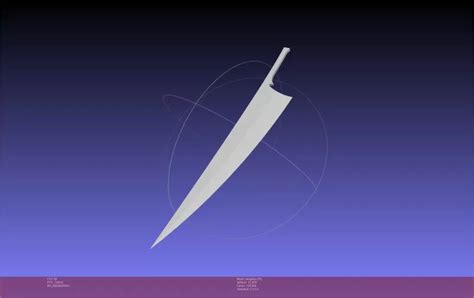 Bleach Ichigo Zangetsu Shikai Sword 3d Printing Model Threeding