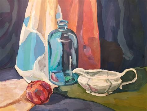 Уроки живописи Натюрморт Живопись акрилом Рисования для начинающих Ольга Калошина Бумага