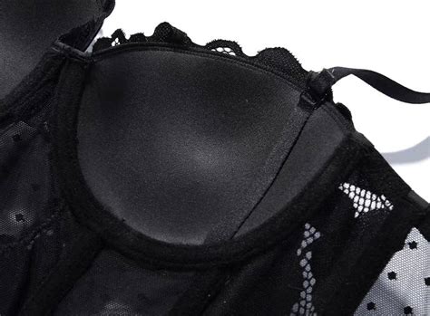 Herringbone Lace Lingerie Sexy Outer Wear Push Up Bra Big Breasts Ap