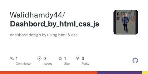 Github Walidhamdy44dashbordbyhtmlcssjs Dashbord Design By Using Html And Css