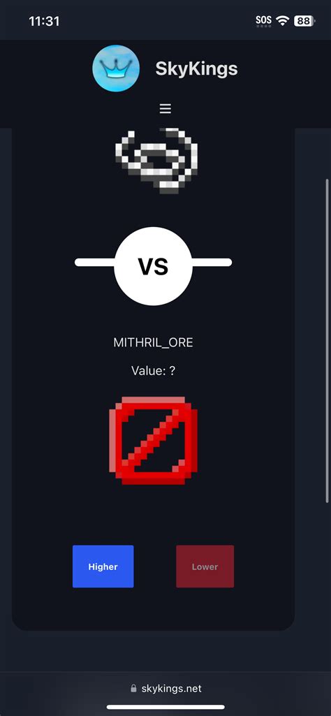 higher or lower bazaar edition hypixel forums