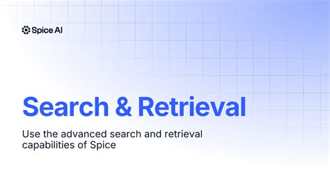 Search Retrieval Spice Ai Cloud Documentation