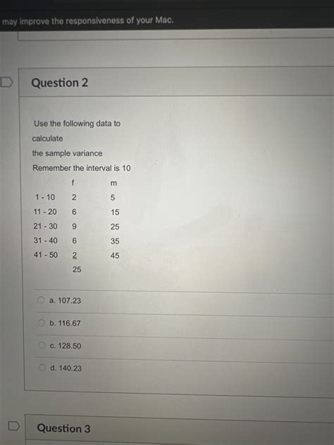Solved Question 2use The Following Data Tocalculatethe