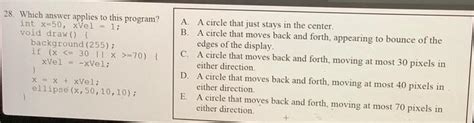 28 Which Answer Applies To This Program Int X50