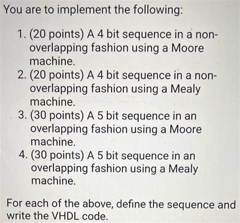 Solved You Are To Implement The Following 1 20 Points A Chegg