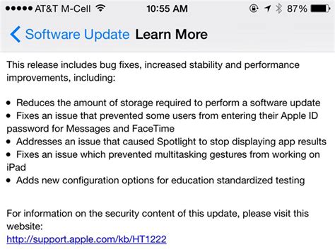 Apple Releases IOS With Bug Fixes Storage Size Reduction MacRumors