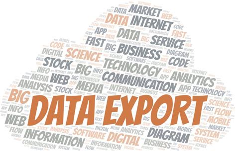 Data Export Vector Word Cloud Made With Text Only Stock Vector Illustration Of Colors
