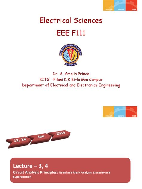 lecture 3 4 pdf pdf electrical network network analysis