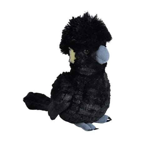Wild Republic Cuddlekins Black Yellow Tailed Cockatoo 12 Soft Plush
