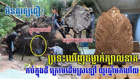 ថ្មី ៗ នេះ មានការ ប្រទះ ឃើញ ដោយ ចៃដន្យ នូវ ក្បាល នាគ ចំនួន ១ ធ្វើ ពី ថ្មភក់ ស្ថិត ក្នុង រចនាបថ