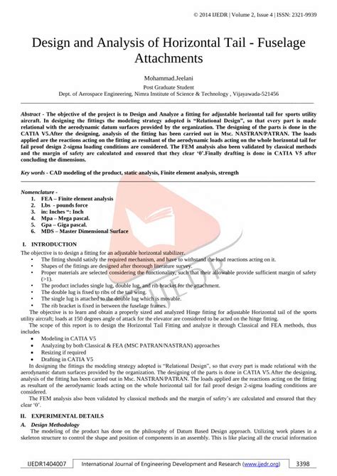 Pdf Design And Analysis Of Horizontal Tail Fuselage · Pdf