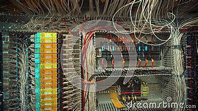 Abstract Animation Of Working Programmable Logic Controller Box PLC