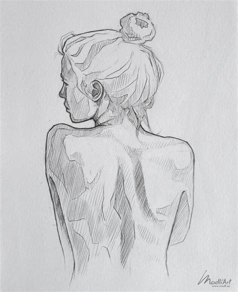 My Sketchbook Art I Drawing Woman I Nude Female Back I Drawing Pose I