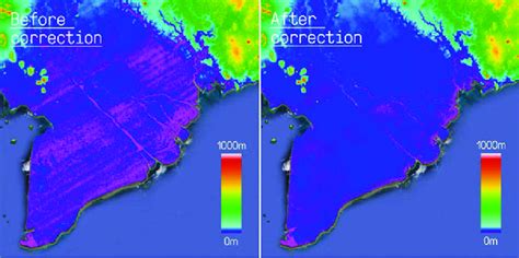 2 Difference Between The Srtm Dem Left And Merit Dem Right Over The