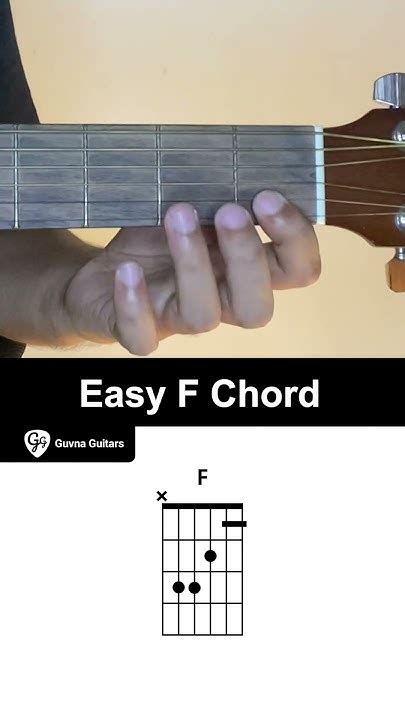 How To Play Another Easy F Chord On Guitar Guvna Guitars Youtube