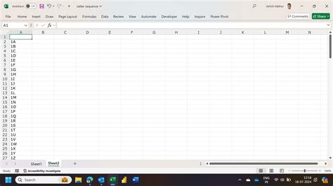 Adding Sequential Numbers And Letters To An Excel Column Microsoft