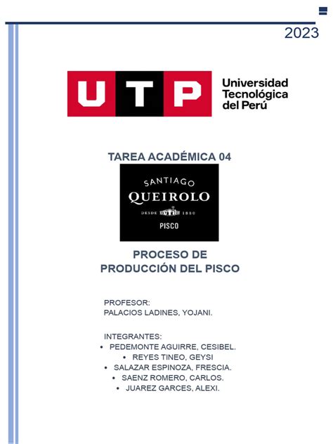 Tarea Resuelta Pisco Pdf Vino Uva