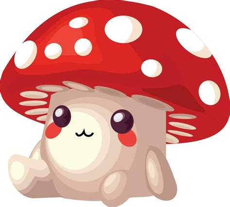 A Colorful Cute Mushroom No Background 35369794 Vector Art At Vecteezy