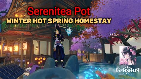 Genshin Impact Serenitea Pot Design Winter Hot Spring Homestay Build