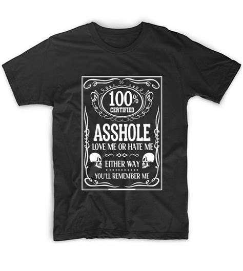 Certified Asshole Graphic Tees T Shirt Store Near Me Clothfusion Tees