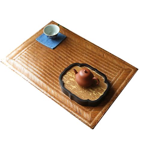 竹编日式茶垫干泡垫茶器具展示垫防水茶垫茶巾茶席 虎窝淘