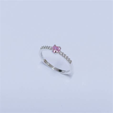 ANEL FEMININO PRATA LEGÍTIMA ANEL PEDRAS ROSA PRATA ANEL CORAÇÃO EM PRATA Shopee Brasil