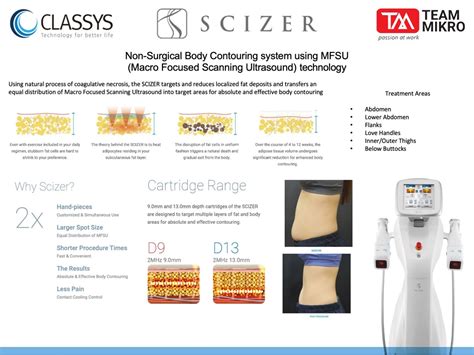 Classys Scizer Non Surgical Body Contouring System Using Mfsu Macro