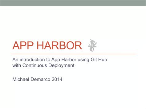 Appharbor Introduction Ppt